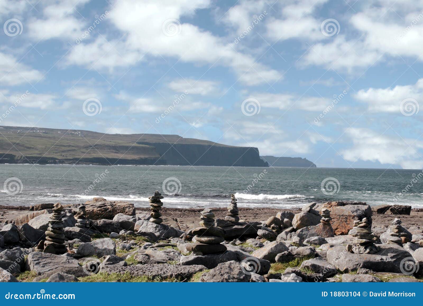 Doolin Beach with Rock Stacks Stock Photo - Image of clare, clouds ...