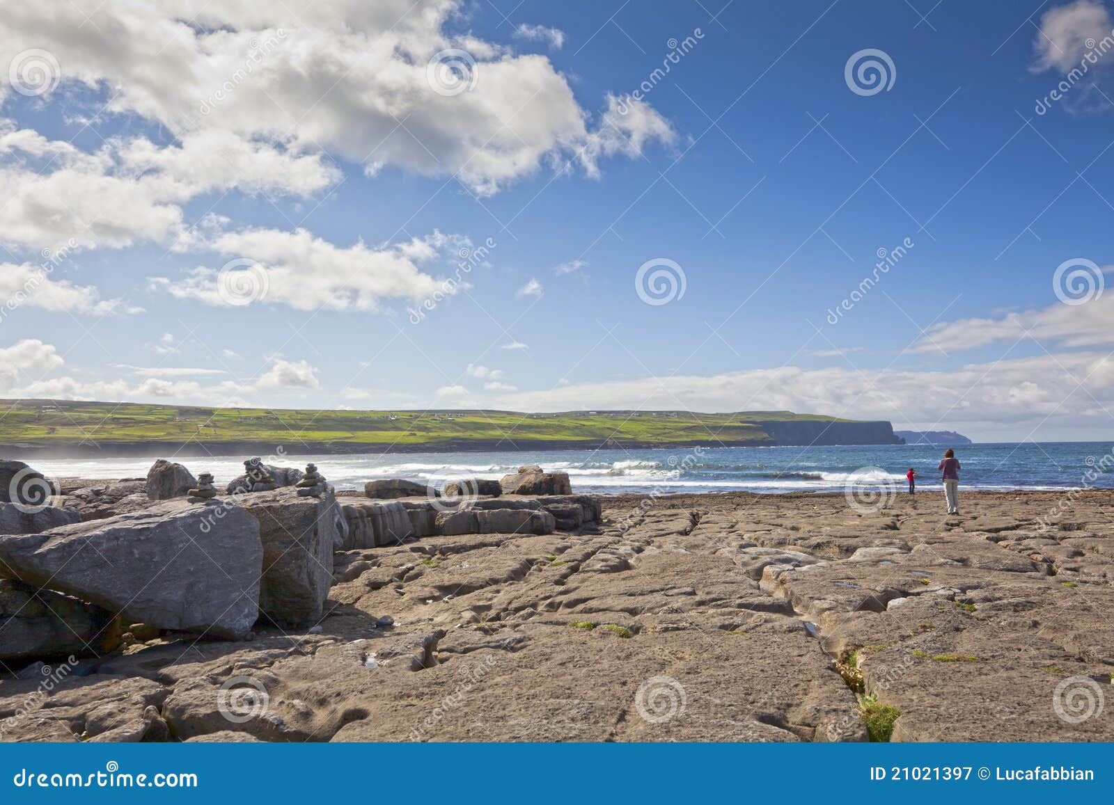 Doolin S Bay, the Burren. Looking at View Stock Image - Image of blue ...