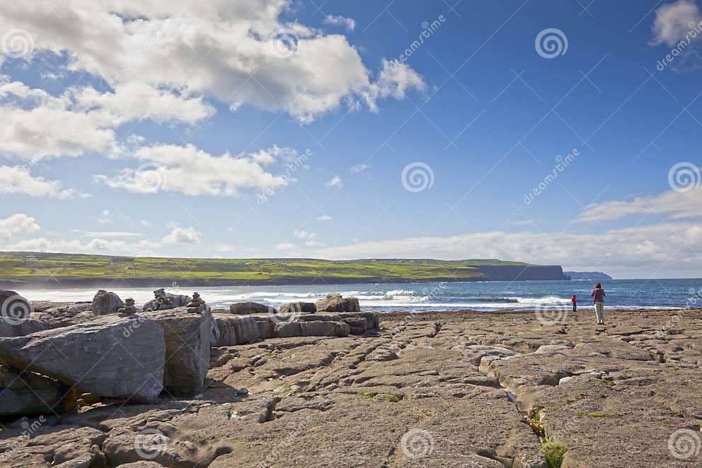 Doolin S Bay, the Burren. Looking at View Stock Image - Image of blue ...