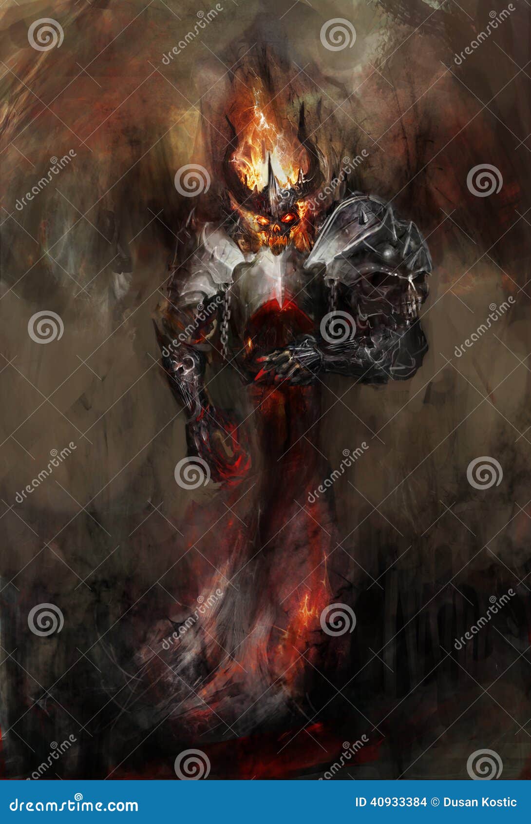 Doom bringer stock illustration. Illustration of inferno - 40933384