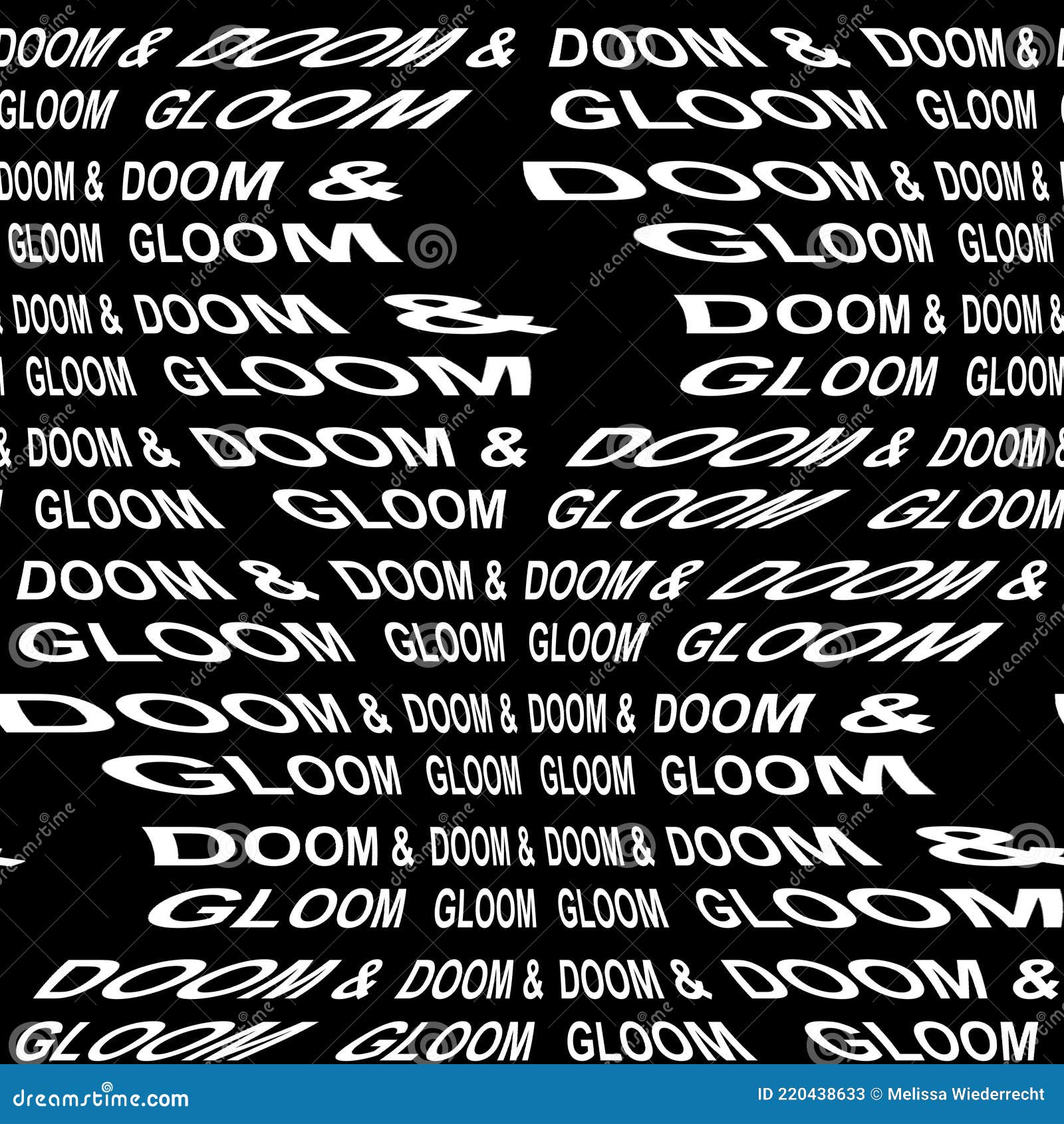 DOOM and GLOOM Words Warped, Distorted, Repeated, and Arranged into ...