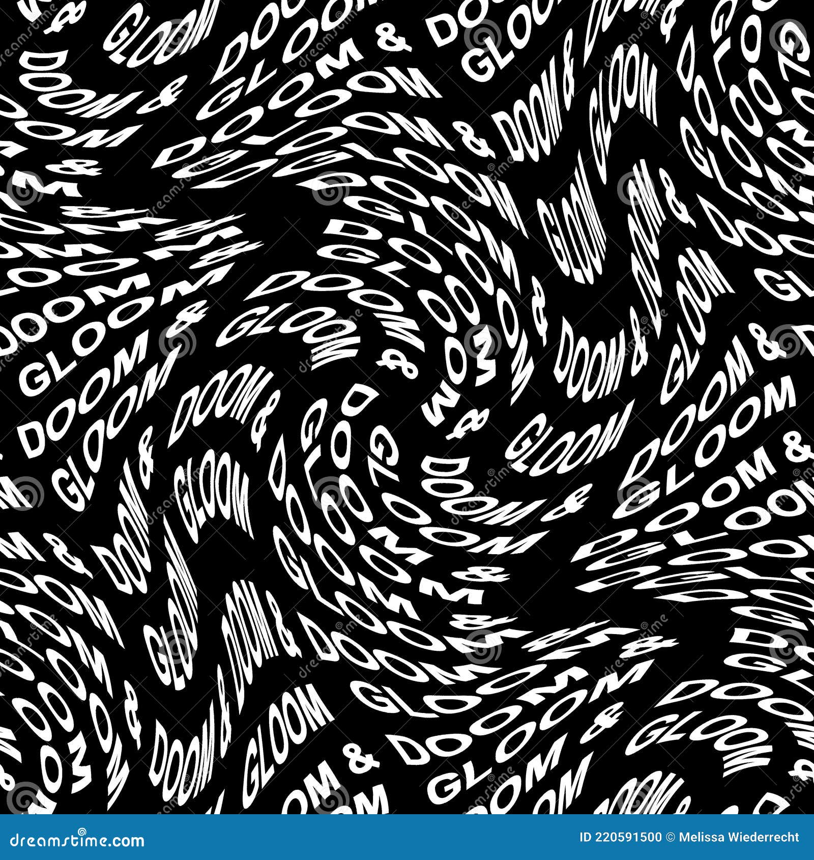 DOOM and GLOOM Words Warped, Distorted, Repeated, and Arranged into ...