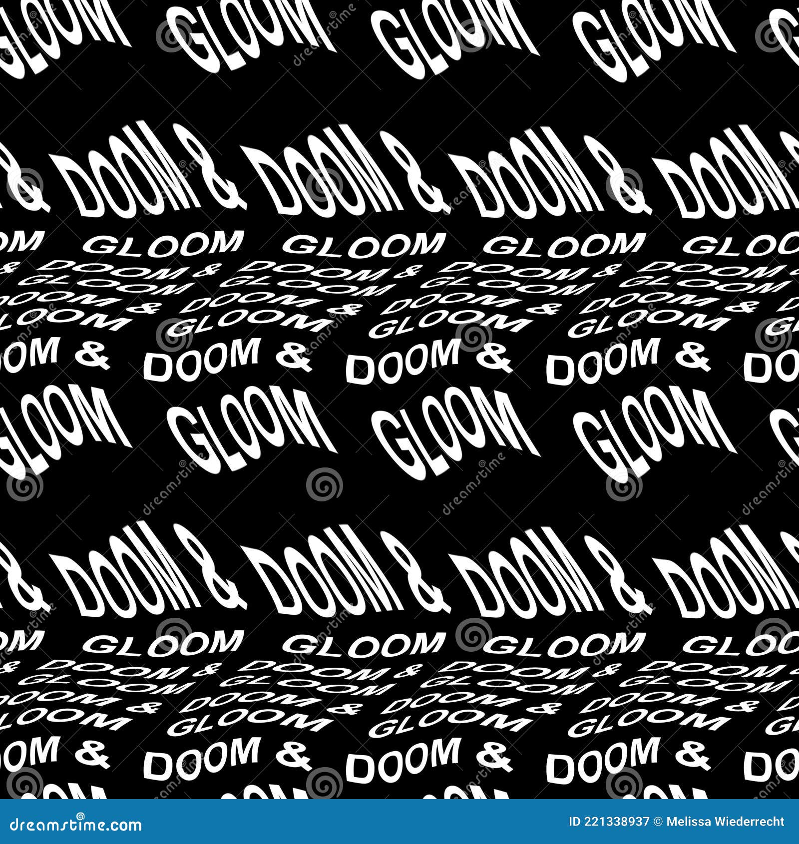 DOOM and GLOOM Words Warped, Distorted, Repeated, and Arranged into ...