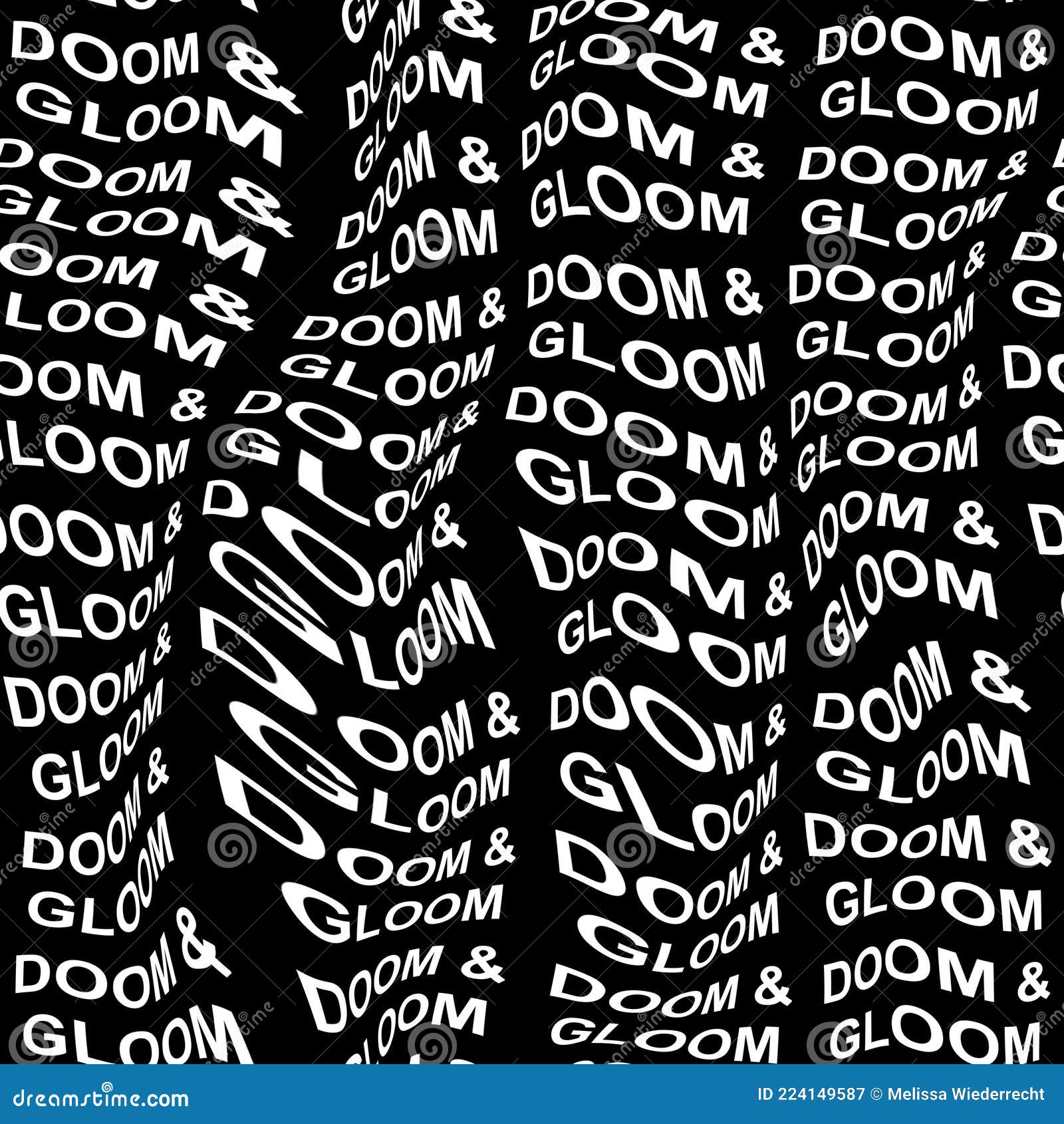 DOOM And GLOOM Words Warped, Distorted, Repeated, And Arranged Into ...