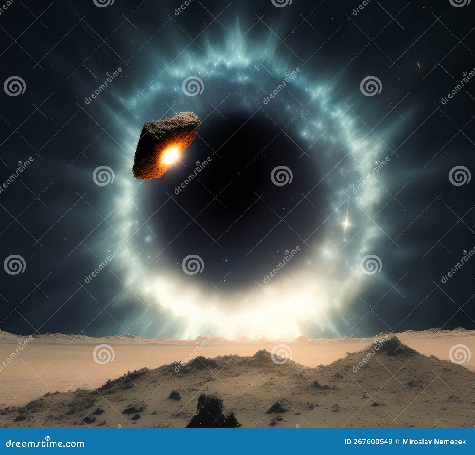 Doomed Comet, Generative AI Illustration Royalty-Free Stock Photo ...
