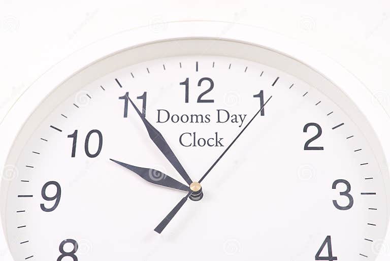 The Dooms Day Clock stock image. Image of apocalypse - 21585423