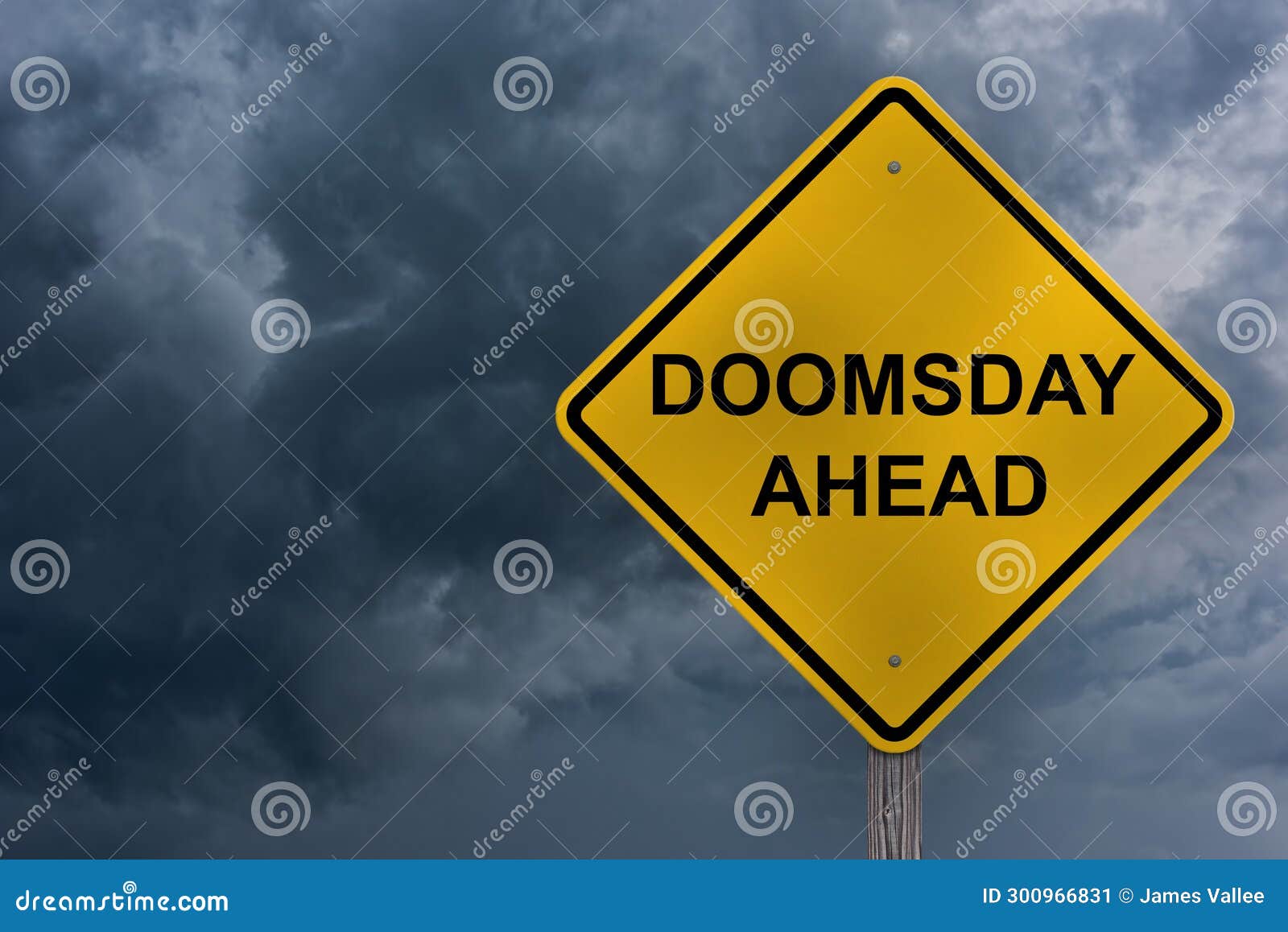 Doomsday Ahead Warning Sign Stock Image - Image of apocalyptic ...