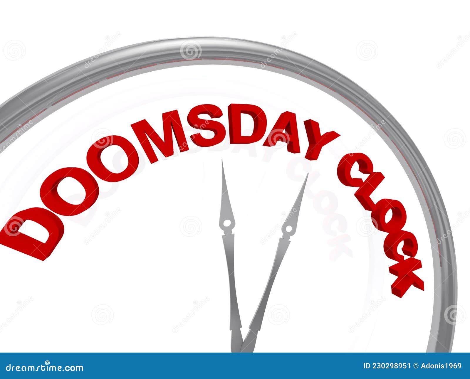 Doomsday clock with clock stock illustration. Illustration of gauge ...