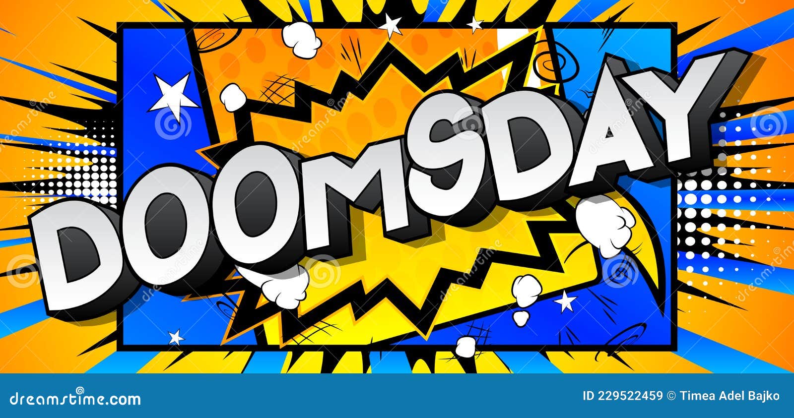Doomsday. Comic Book Style Text. Stock Vector - Illustration of ...
