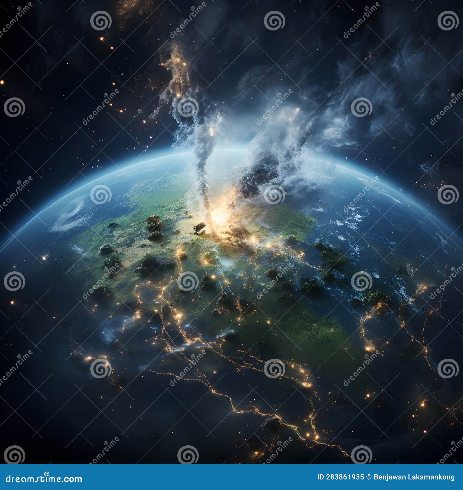 Doomsday. the End of the Planet Earth. Environmental Concept ...