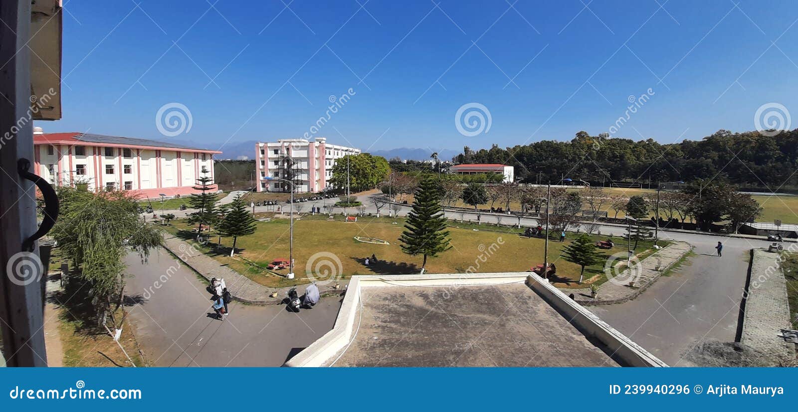 Doon university campus stock photo. Image of town, campus - 239940296
