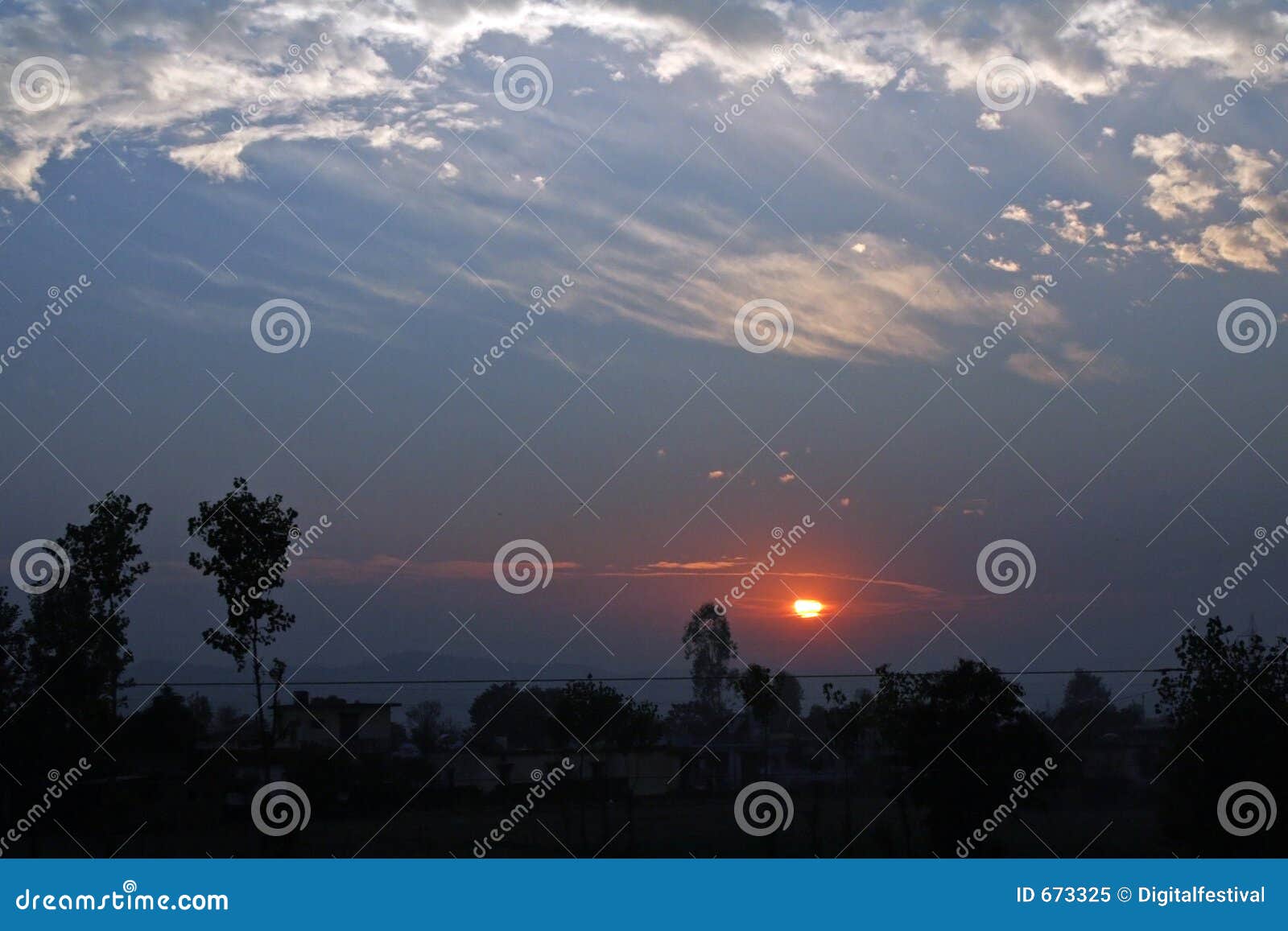 Doon valley sunsets India stock image. Image of sunset - 673325