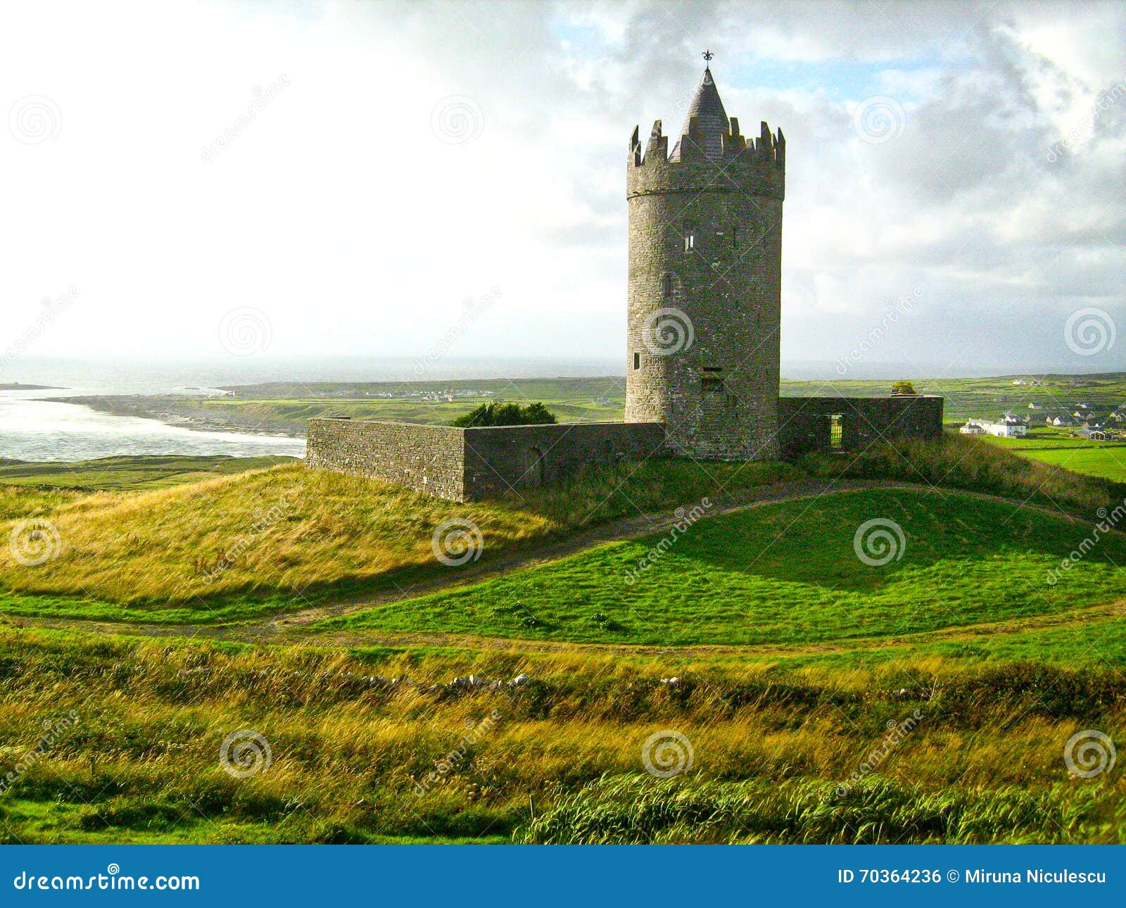 Doonagore Castle, Ireland stock photo. Image of celtic - 70364236