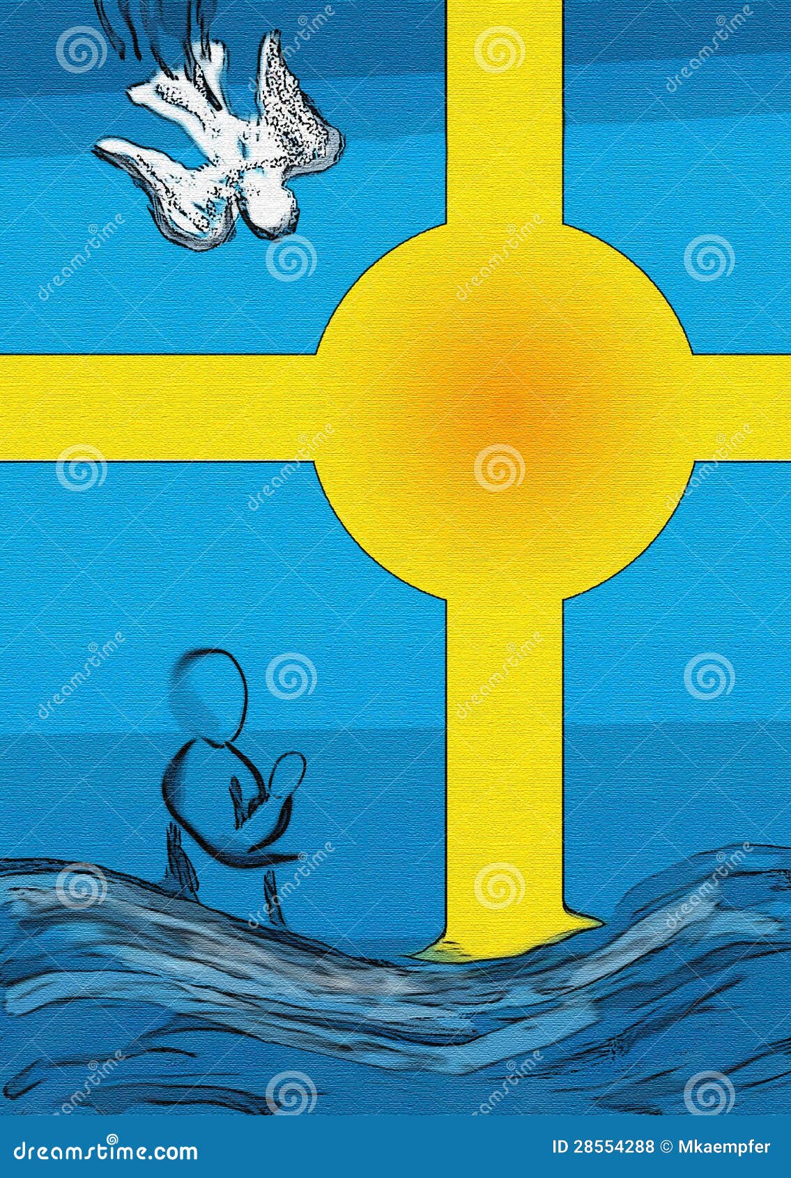 Doopsel stock illustratie. Illustration of kruis, duif - 28554288