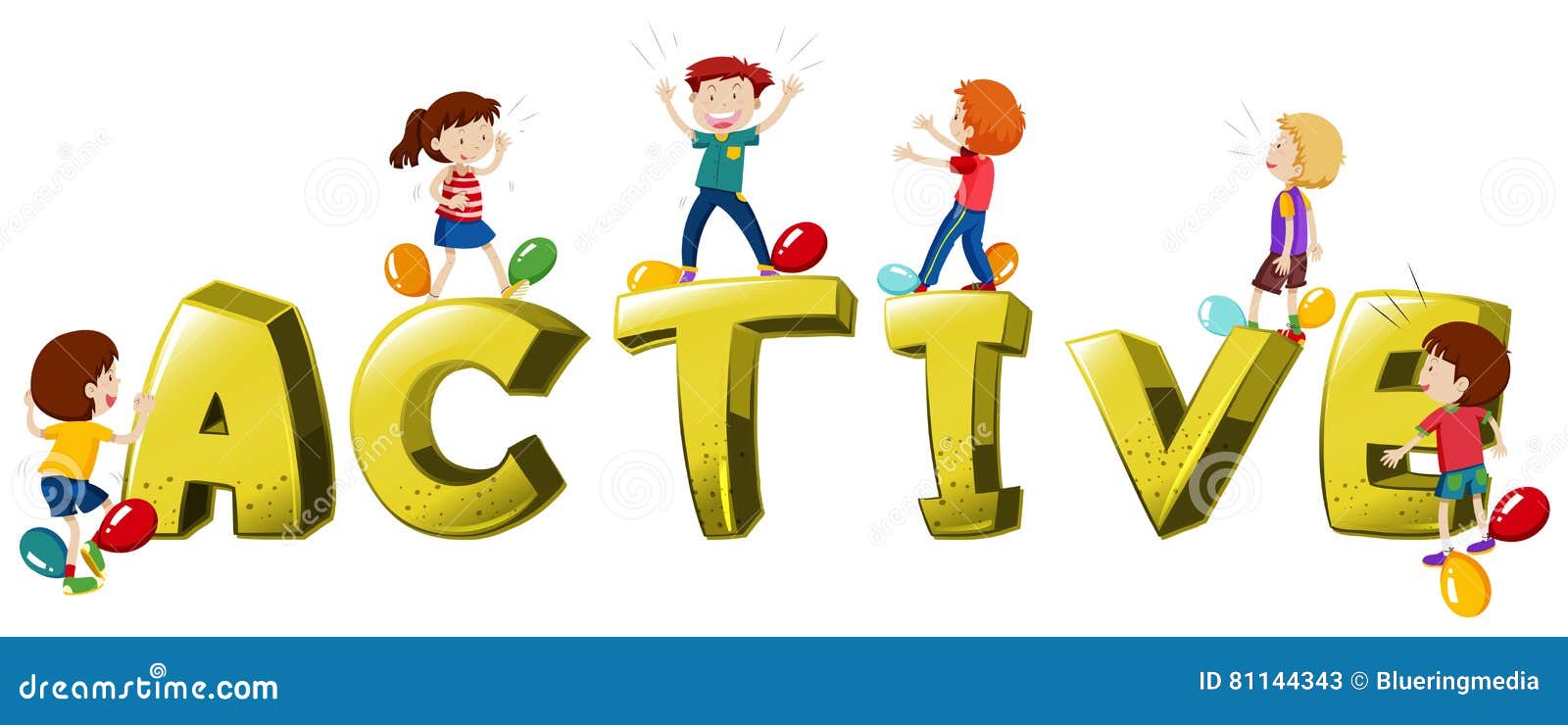 Doopvontontwerp Met Actief Woord Vector Illustratie - Illustration of ...