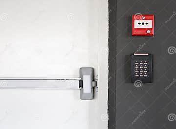 Door Access Control of Fire Exit Stock Image - Image of control, code ...