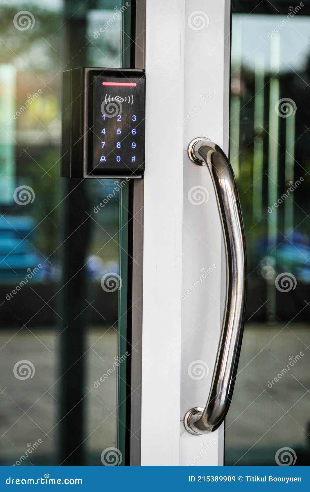 Door Access Control Keypad with Keycard Reader. Stock Image - Image of ...