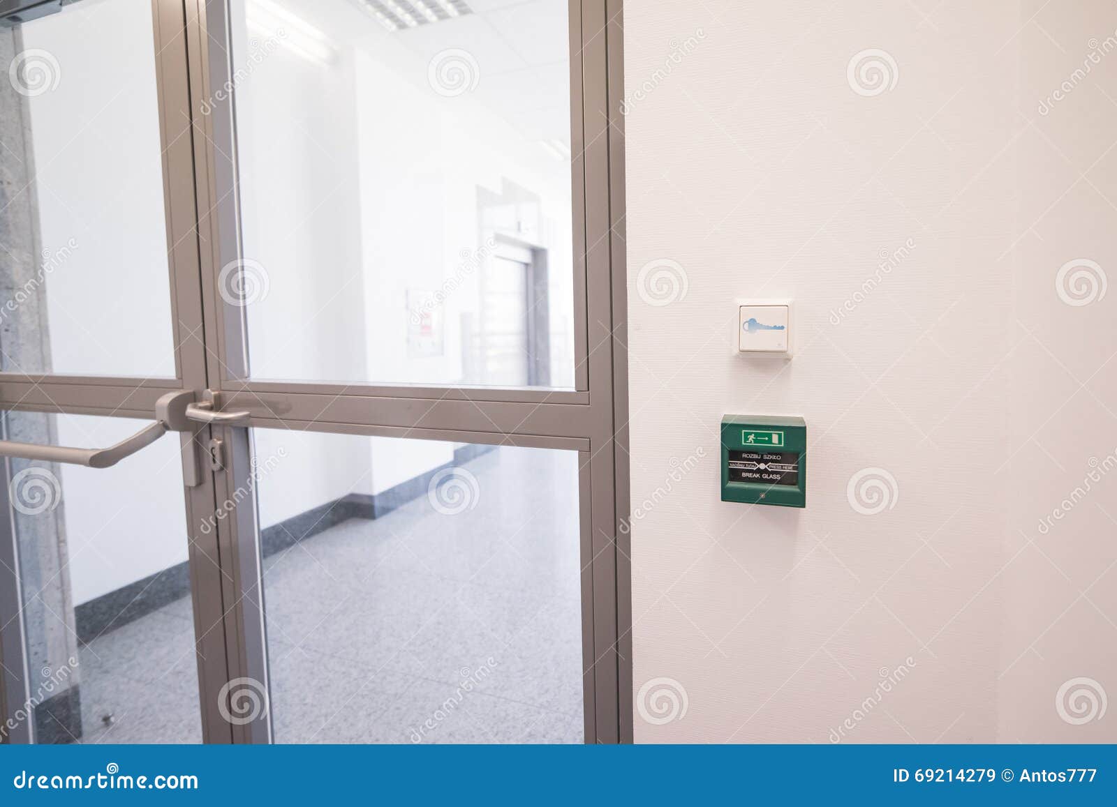 Access Control System With Fingerprint Scanner In A Modern Building ...