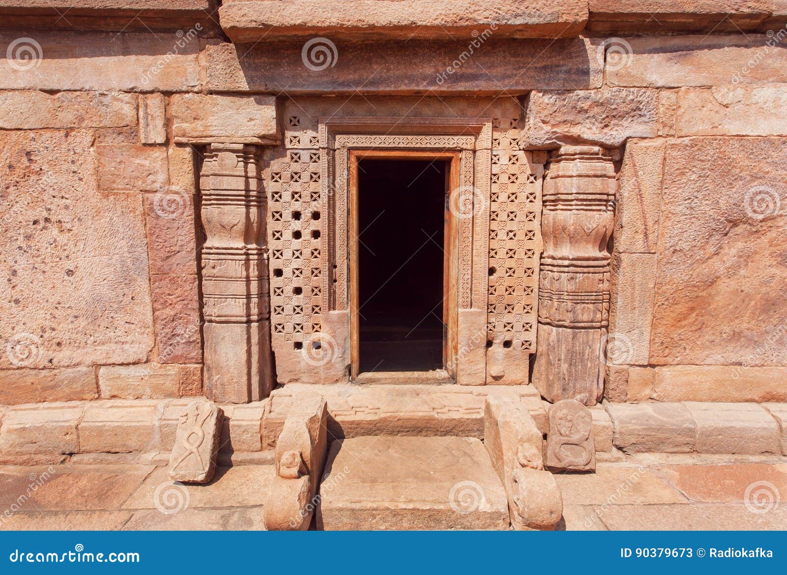 Door in Ancient Stone Temple of India Stock Image - Image of historical ...