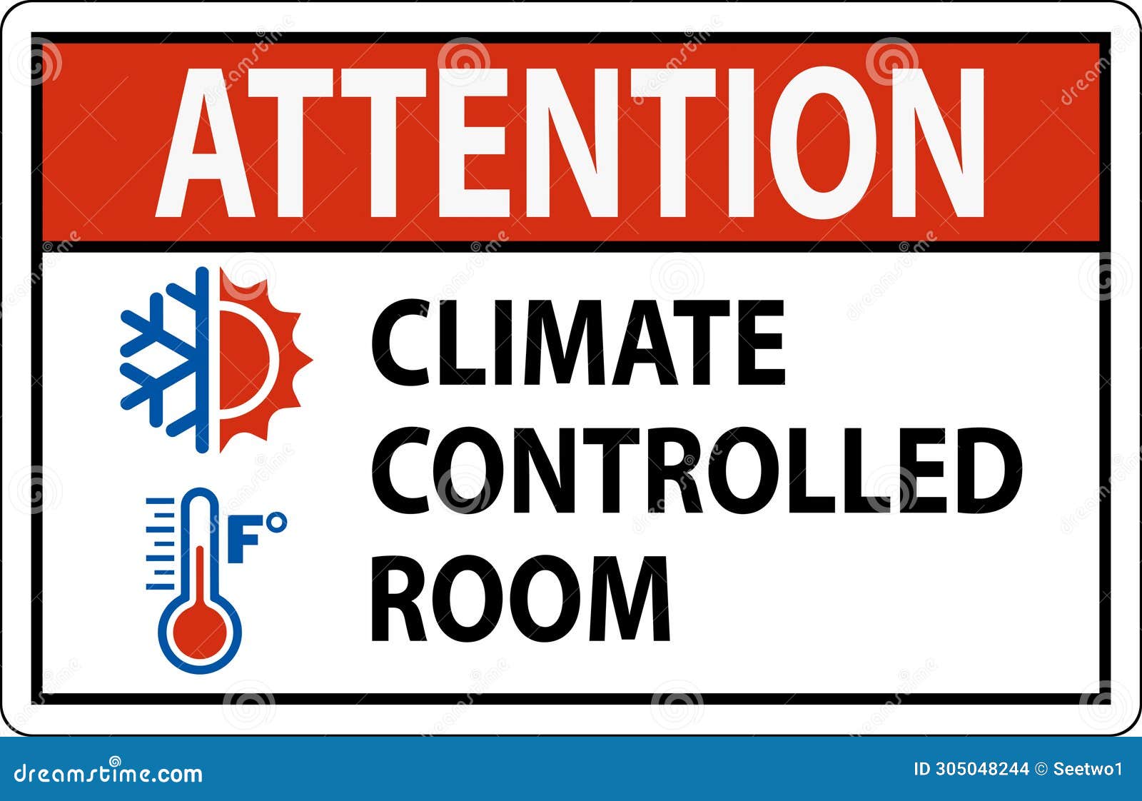 Door Attention Sign, Keep Doors Closed, Climate Controlled Room Stock ...