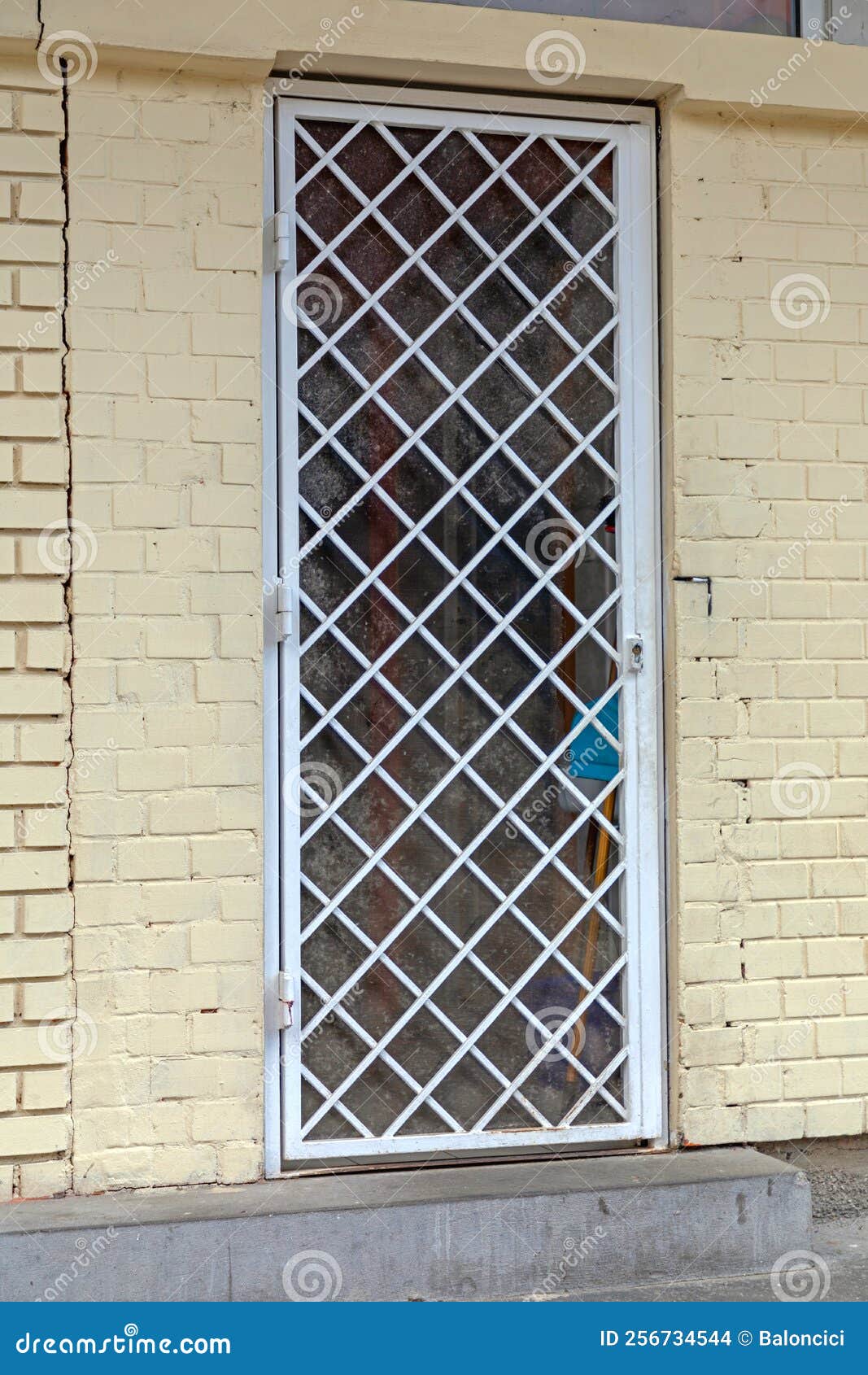 Door with Bars stock photo. Image of architecture, building - 256734544