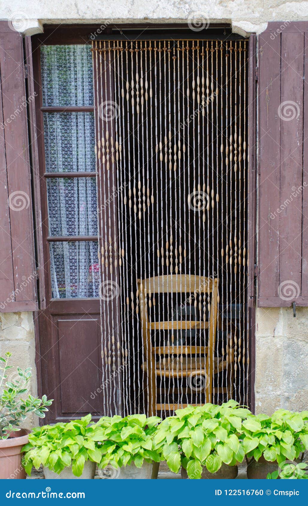 Door with Fly Screen Hanging Stock Photo - Image of patterned ...