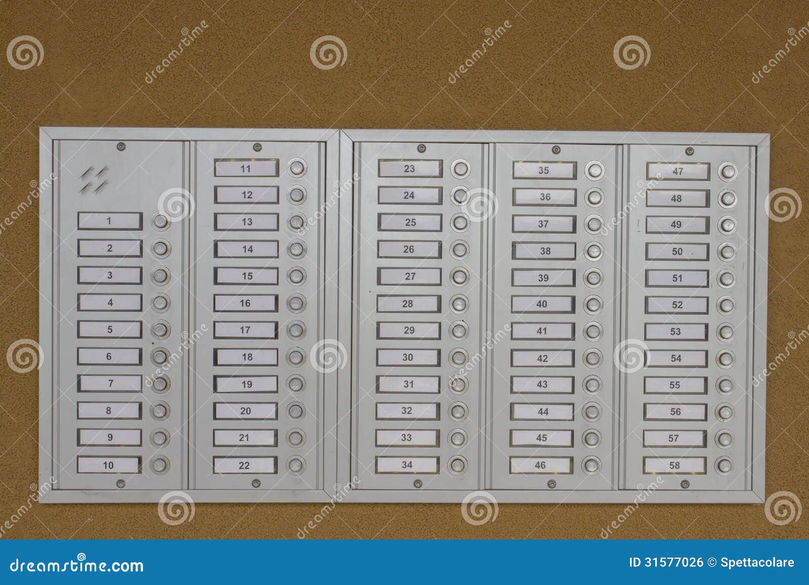 Door bell buttons stock photo. Image of door, identity - 31577026