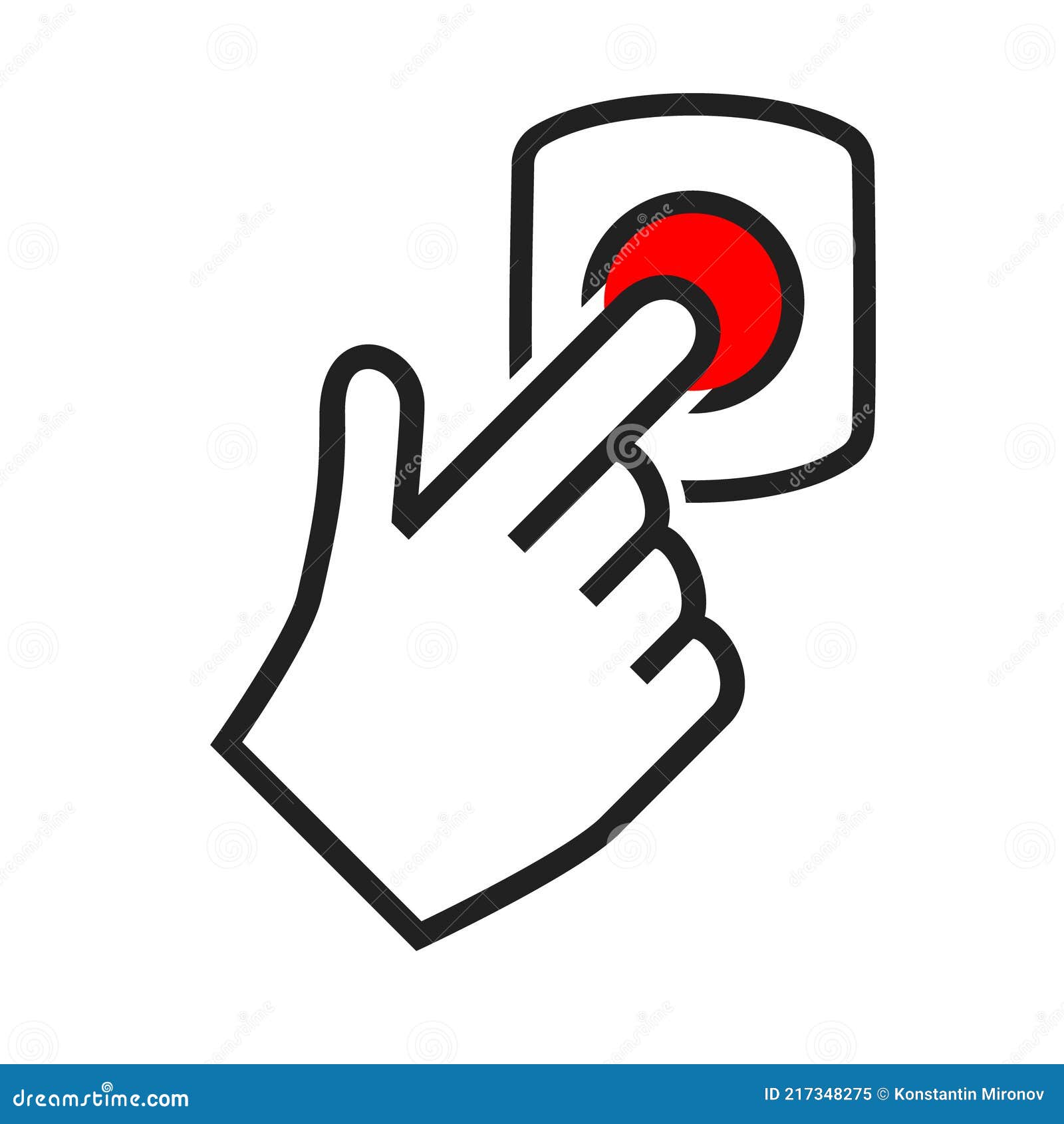 Door Bell Icon Flat Style Design Outline Sign Vector Illustration Isolated On White Background