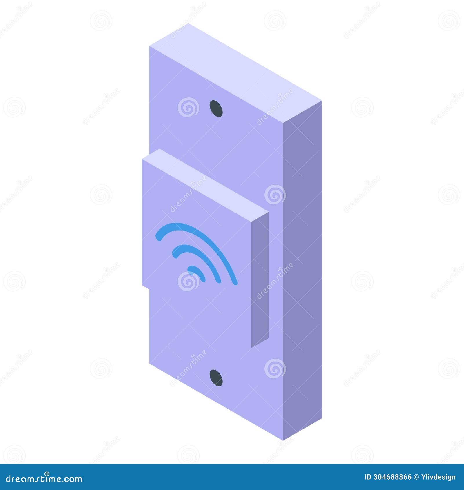 Door Bell Icon Isometric Vector. Button Security Stock Illustration ...