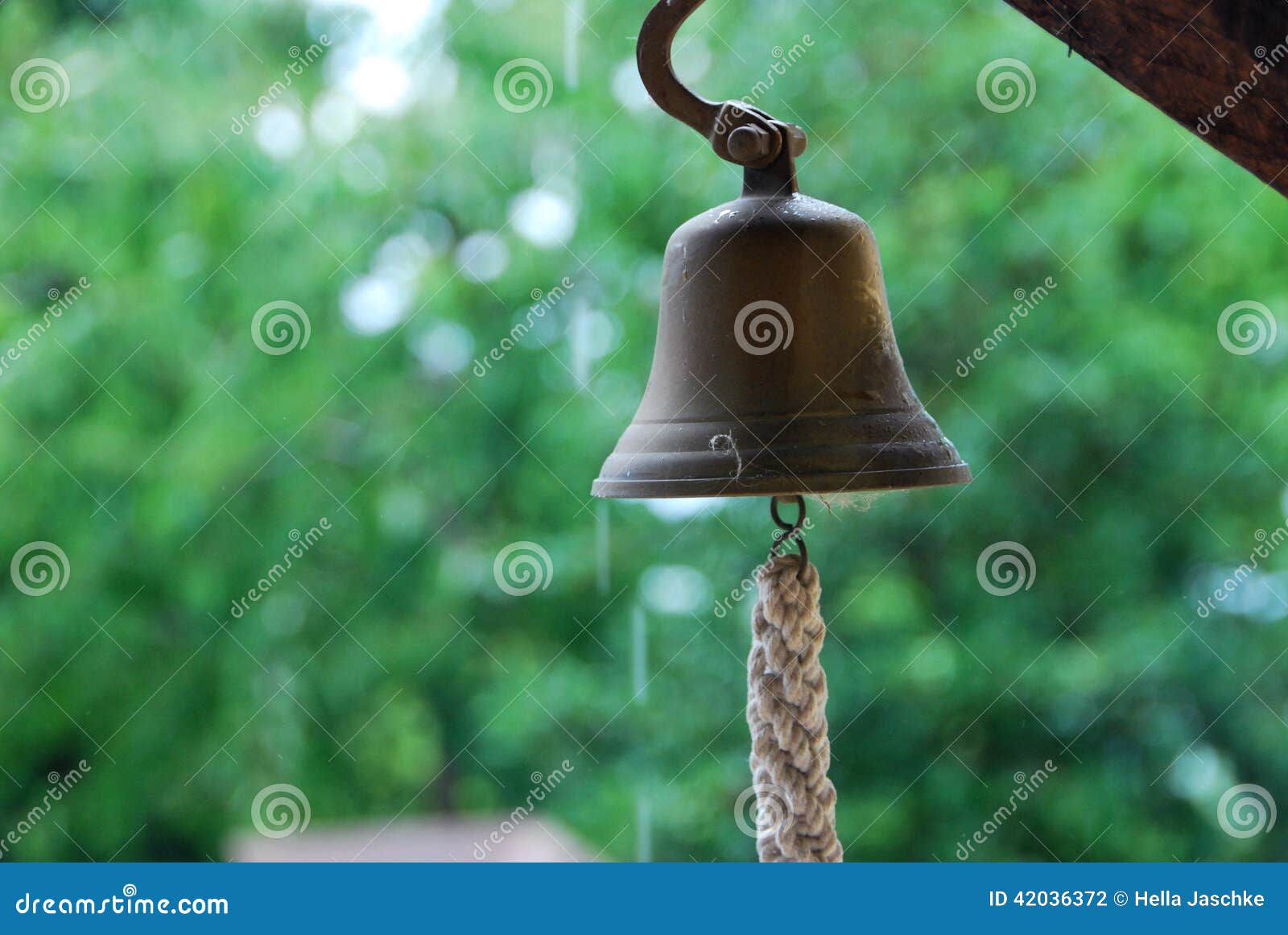 Door bell in the rain stock photo. Image of bell, misty - 42036372