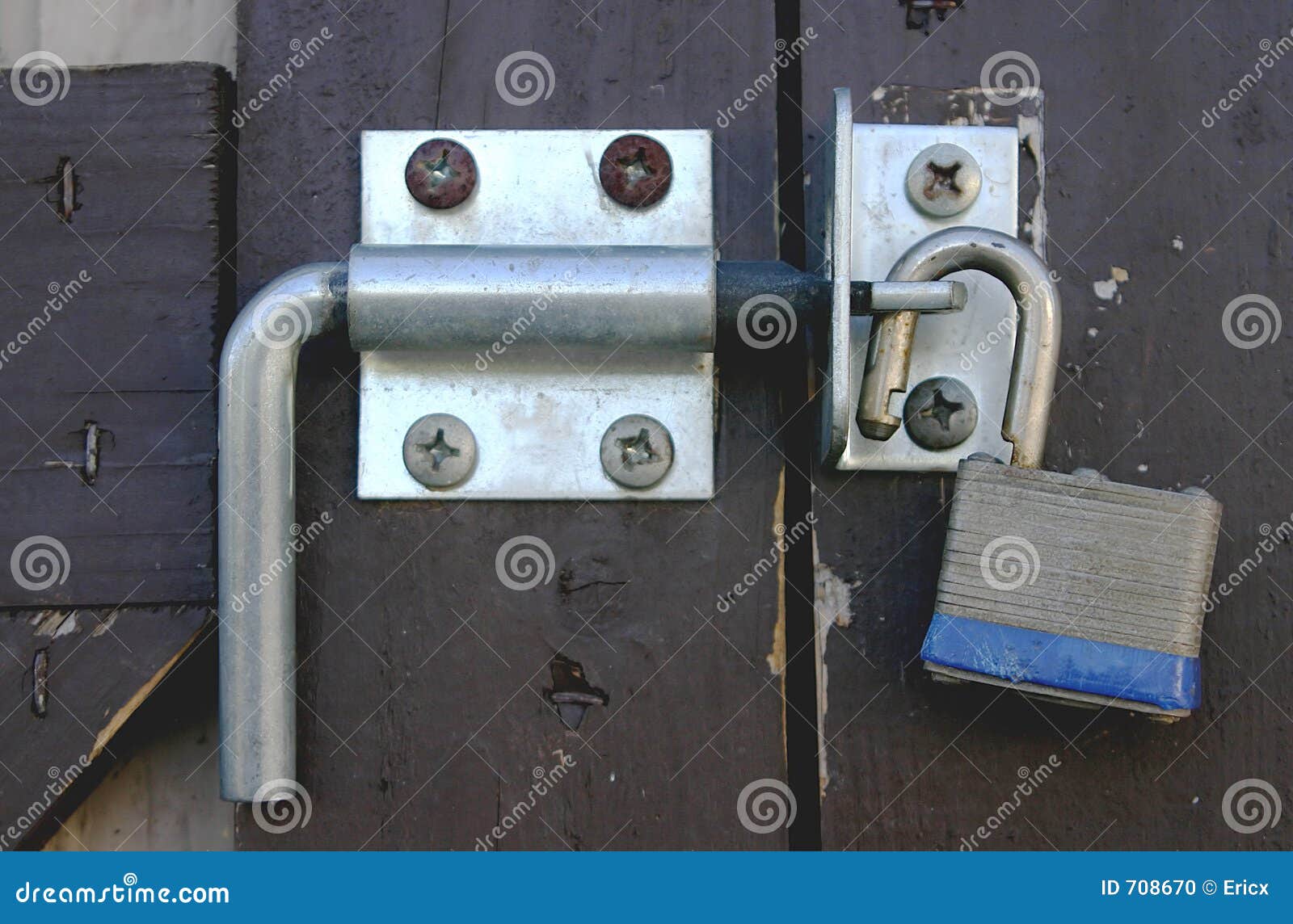 Door bolt unlocked stock photo. Image of tarnish, access - 708670