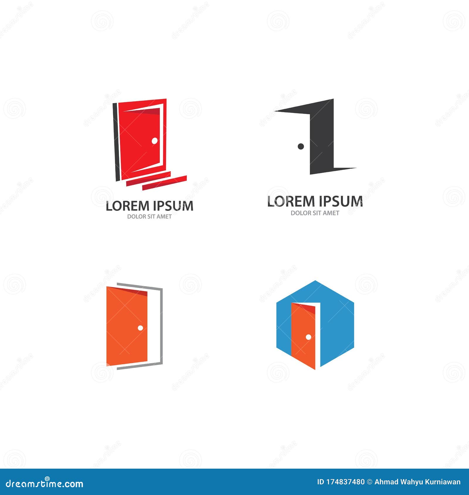 Door brand logo stock vector. Illustration of design - 174837480