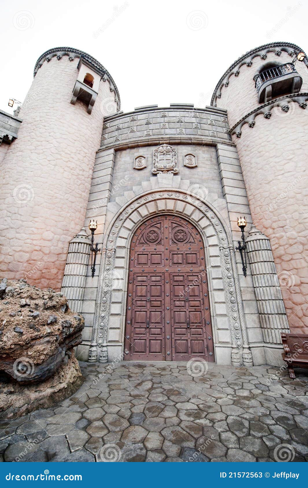 The door of Castle stock image. Image of historic, corvinilor - 21572563