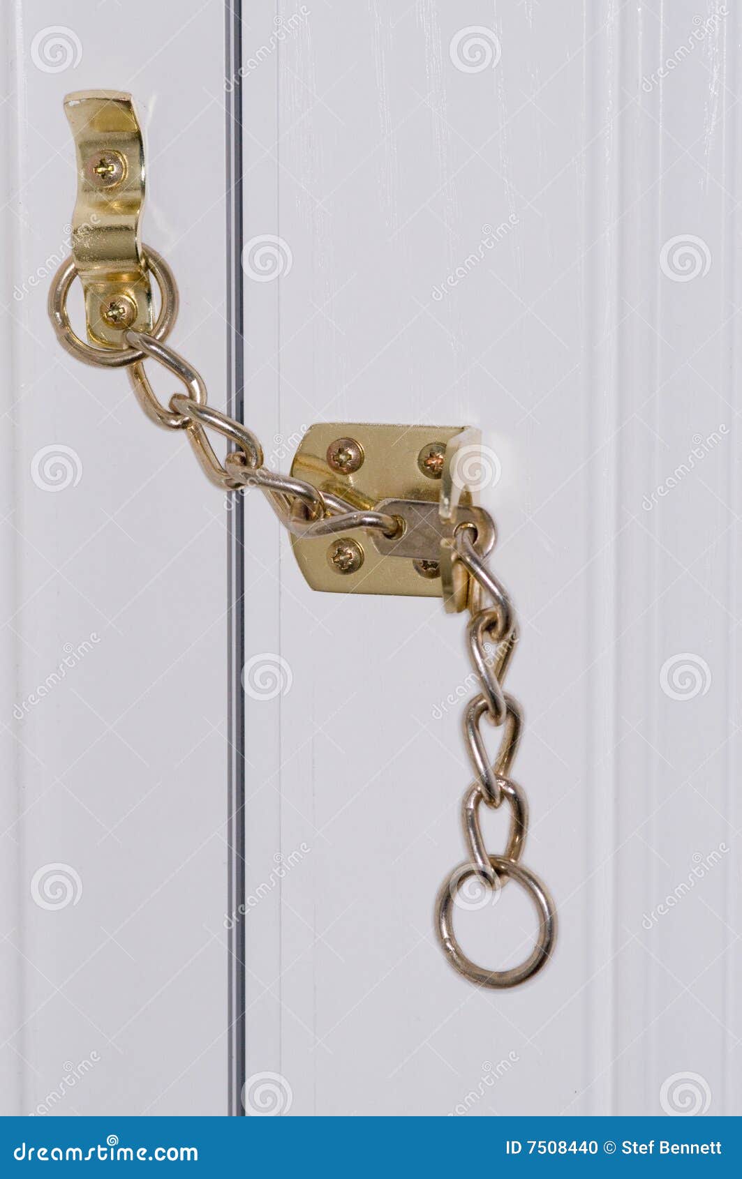 Door chain stock photo. Image of bind, home, protect, security - 7508440