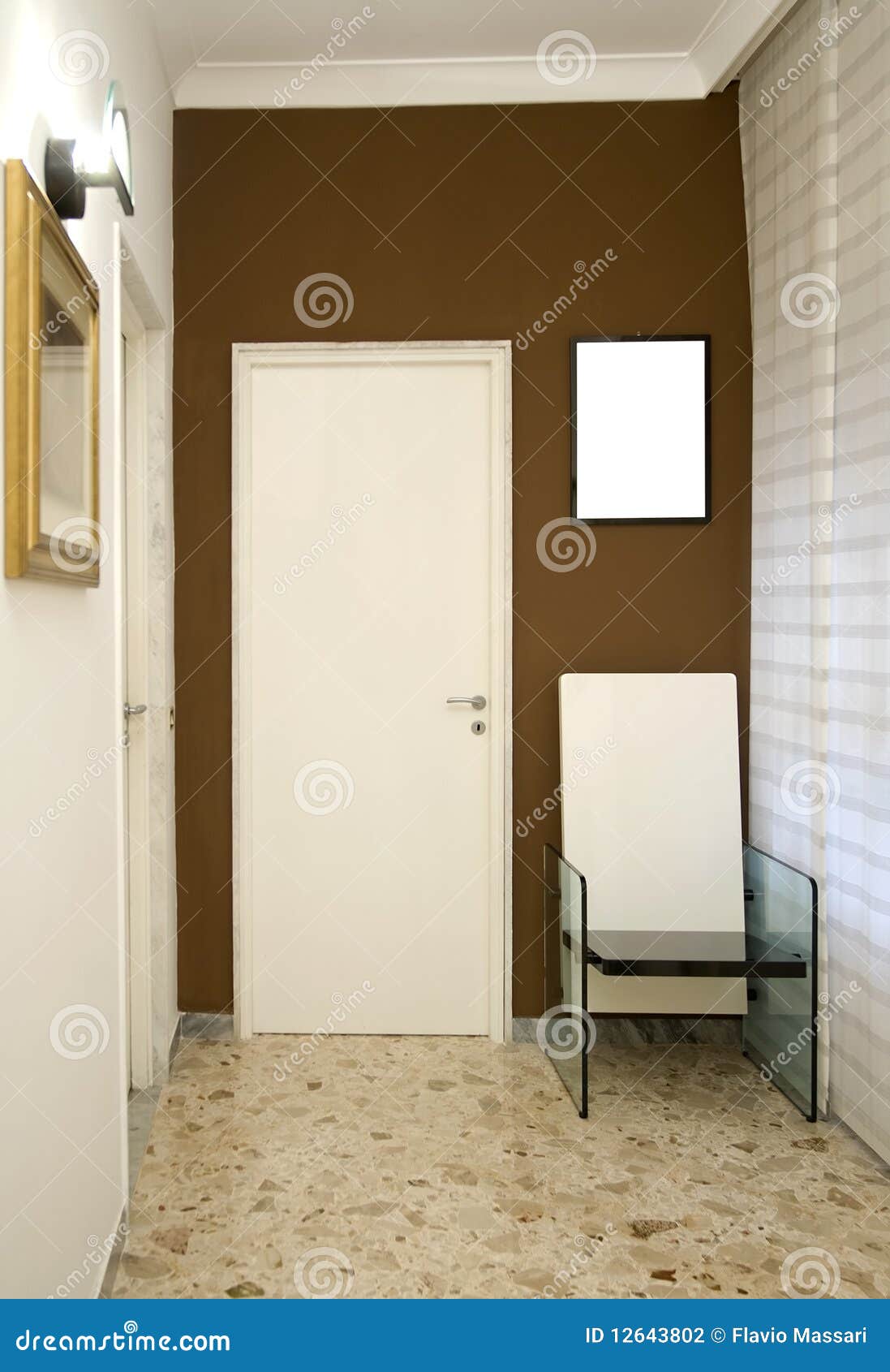 Door and chair stock photo. Image of indoors, home, domestic - 12643802