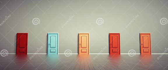 Door choice stock illustration. Illustration of multiple - 272825437