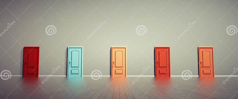Door choice stock illustration. Illustration of multiple - 272825437