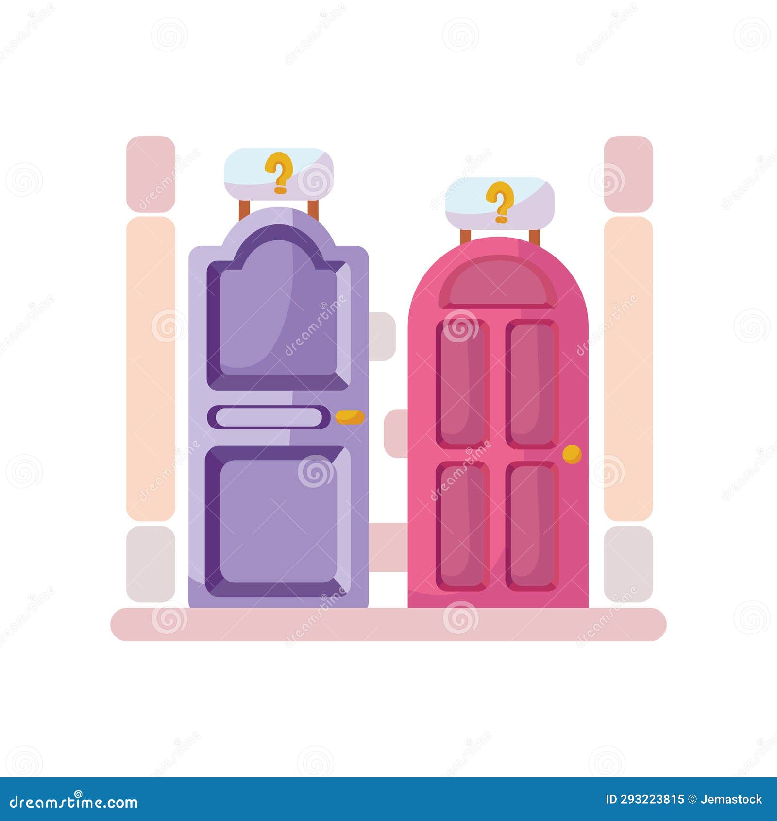 Door choice solution stock vector. Illustration of solution - 293223815