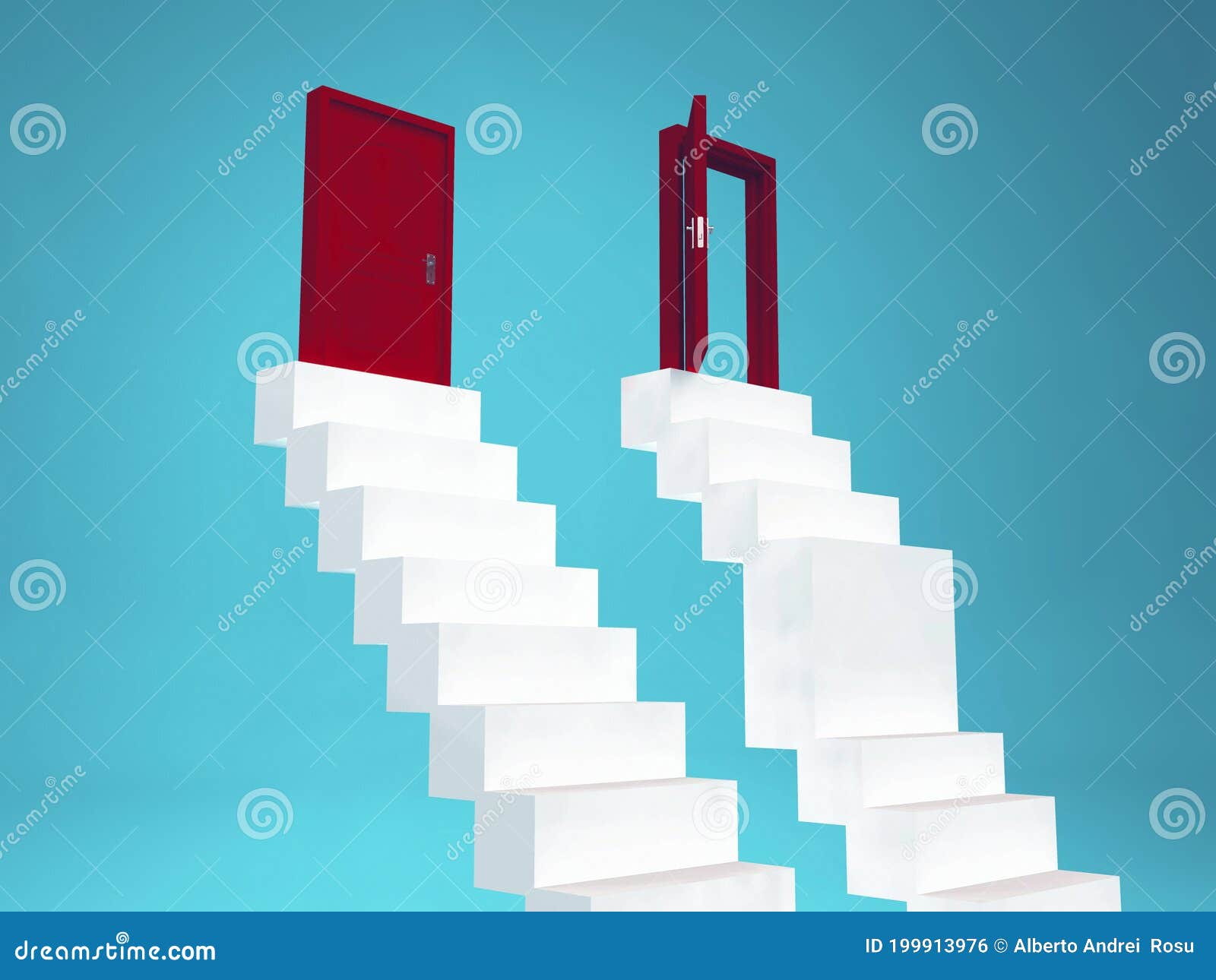 Two door choices concept stock illustration. Illustration of entrance ...