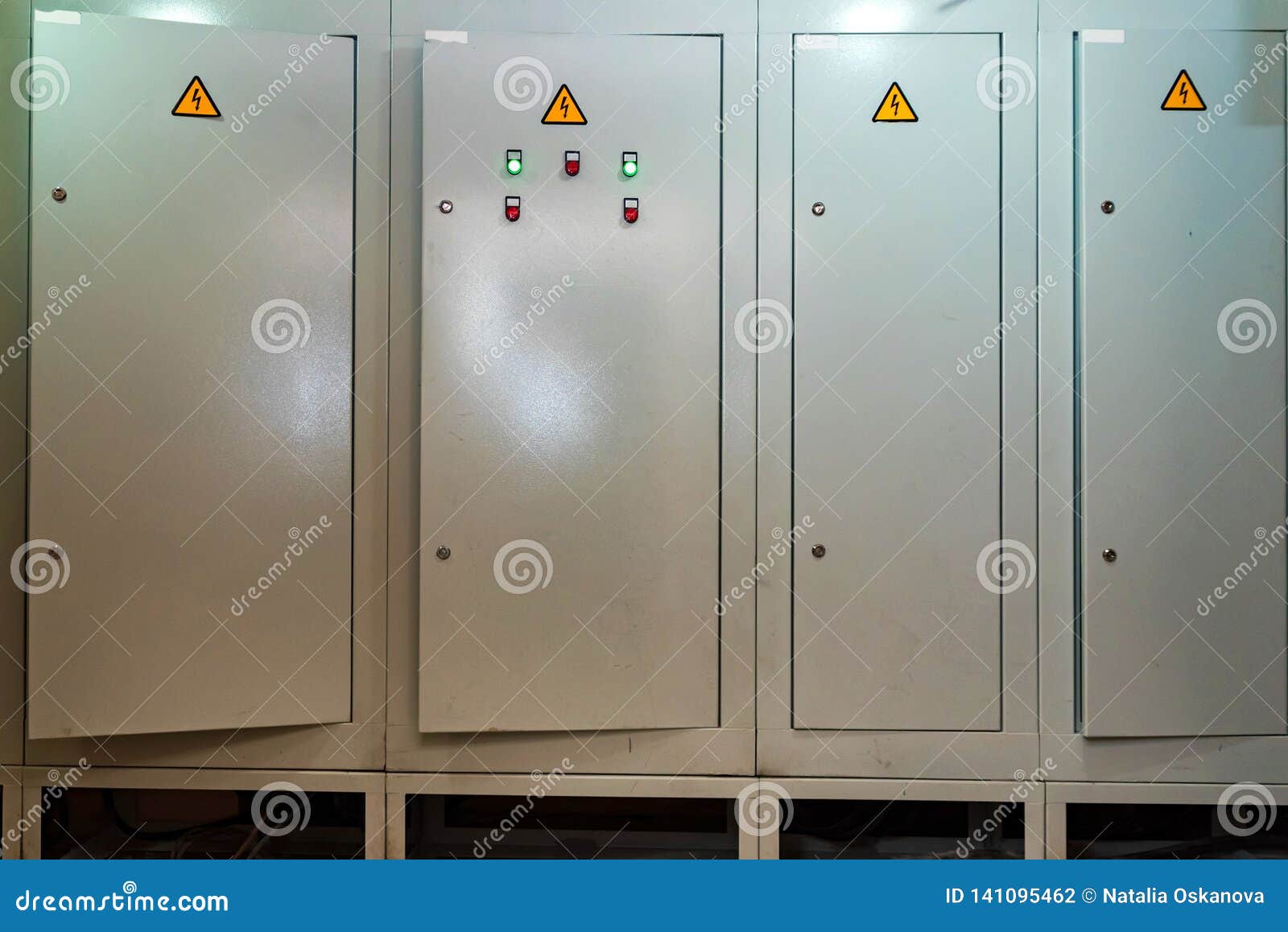 Door of Circuit Board Connection or Eletrical Panel in Modern Building ...