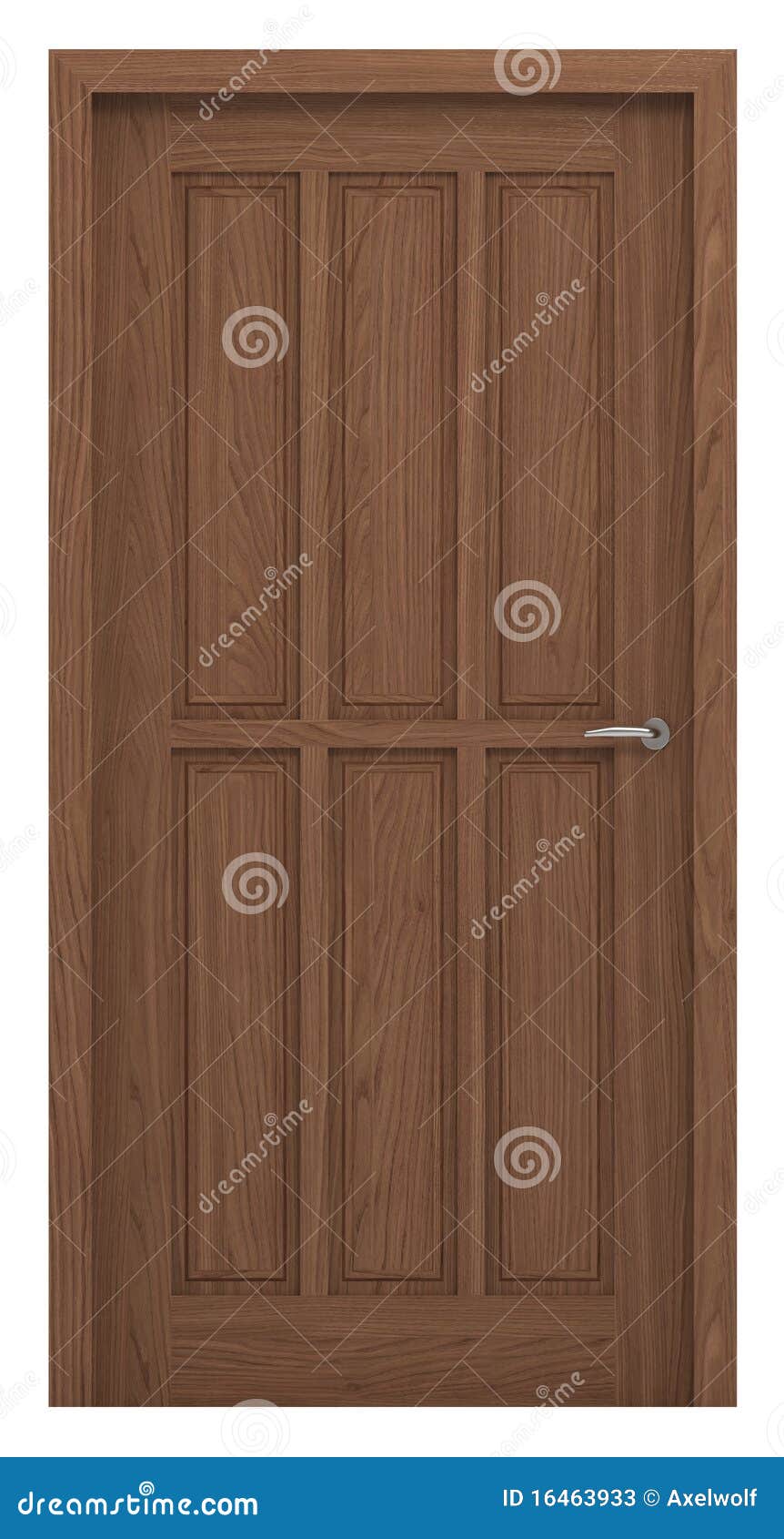 Door, Clipping Path Included, 3d Illustration Stock Illustration ...