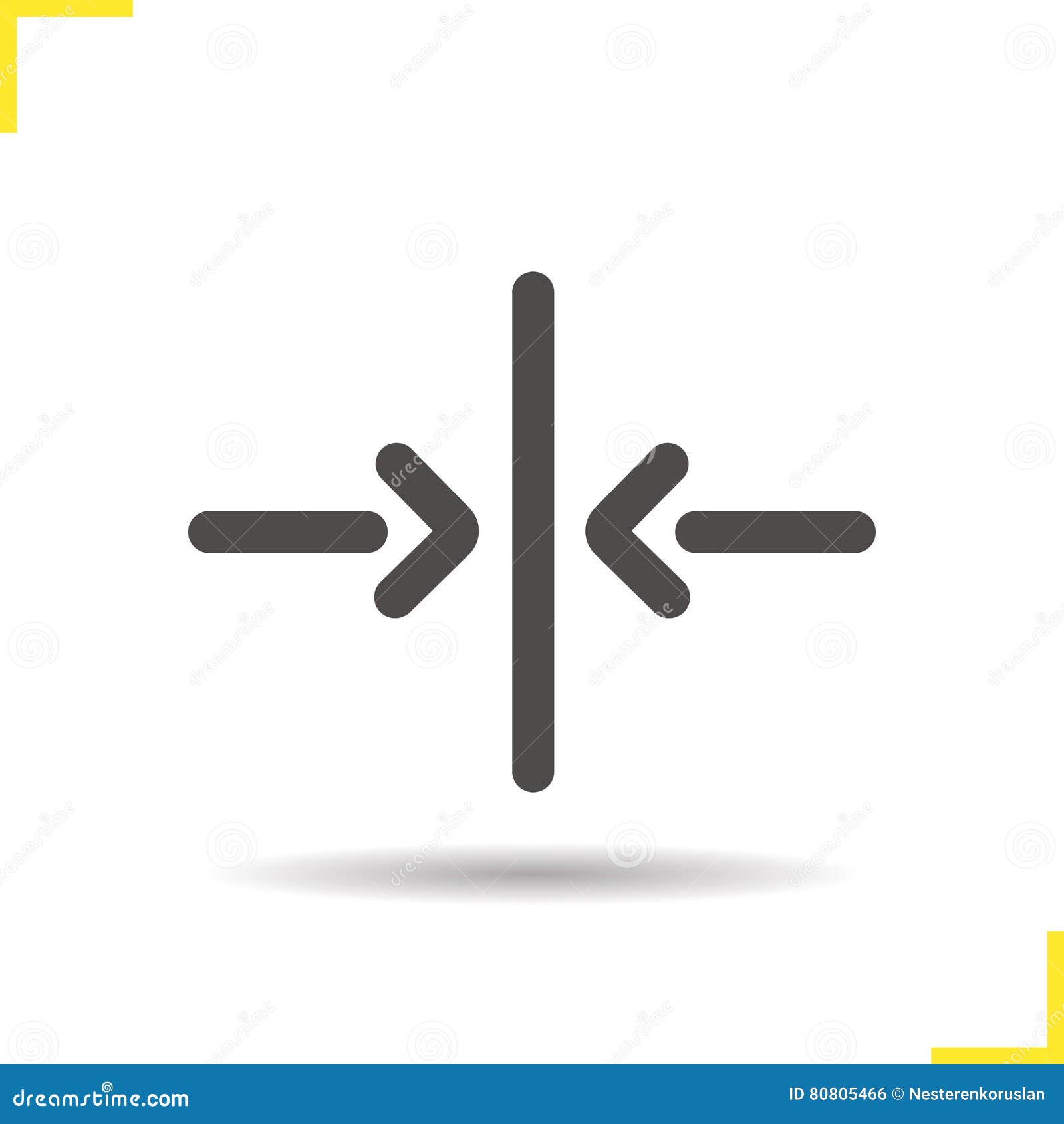 Door close arrows icon stock vector. Illustration of open - 80805466