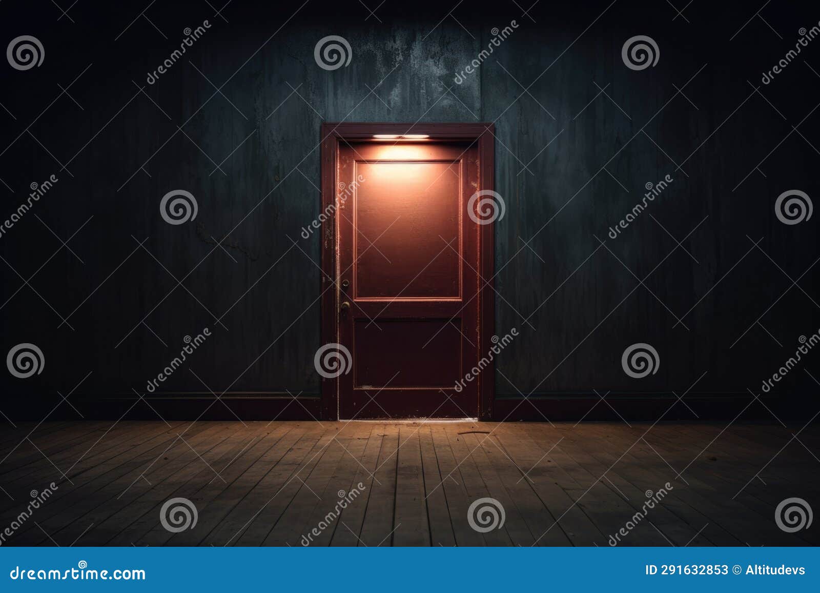 A Door Closing on a Lighted, Empty Room Stock Image - Image of ...