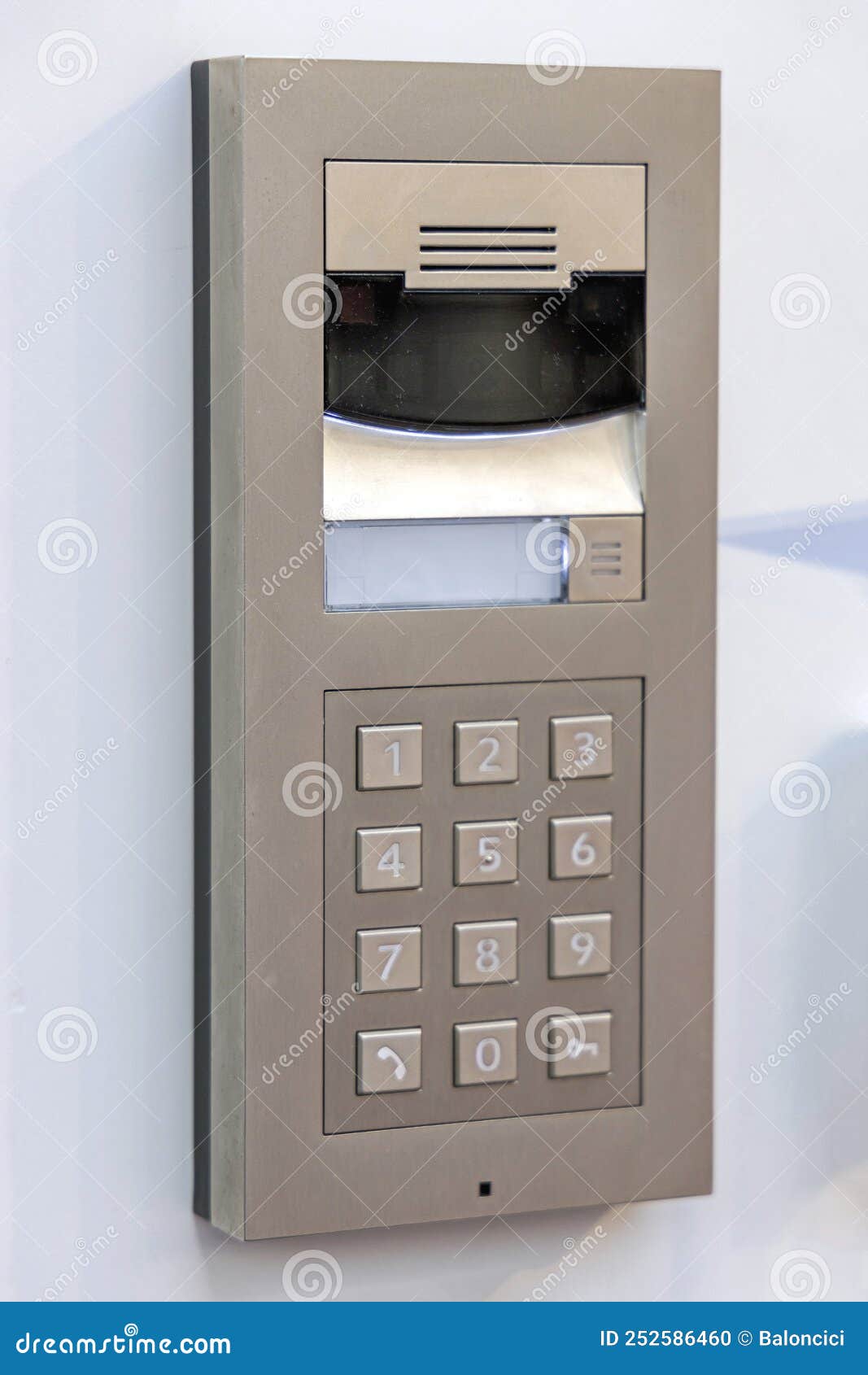 Door Communicator Keypad stock photo. Image of tech - 252586460