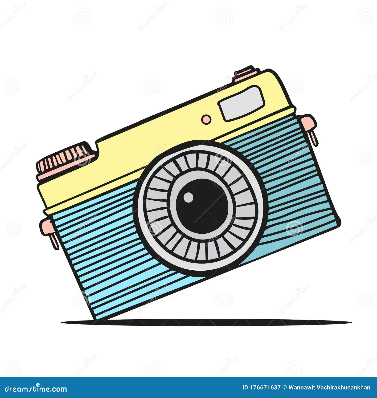 Door De Hand Getekende Camera-doedelvector Vector Illustratie ...