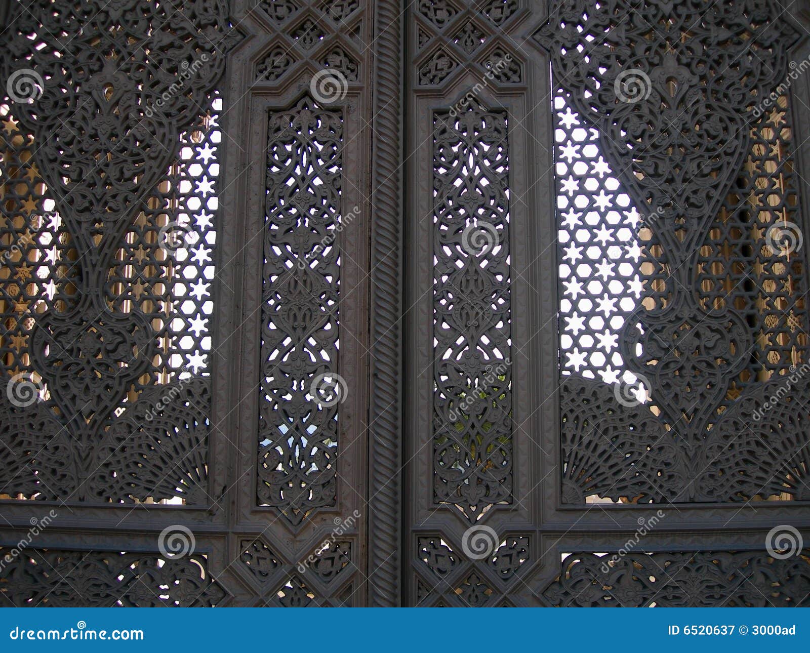 Door Decor at a Mosque Entry Stock Image - Image of byzantine, door ...