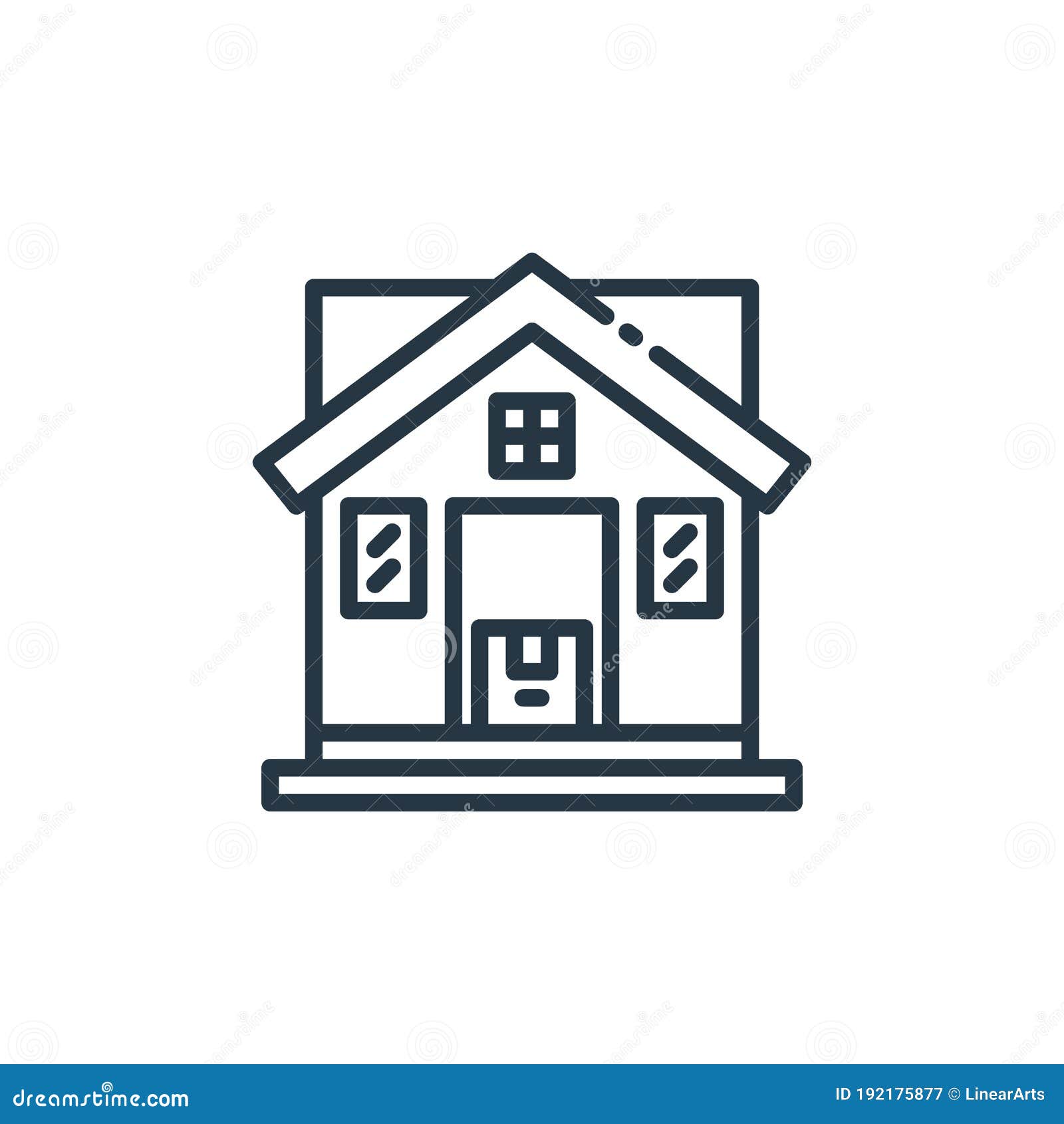 Door Delivery Icon Vector from Shipping Logistics Concept. Thin Line ...