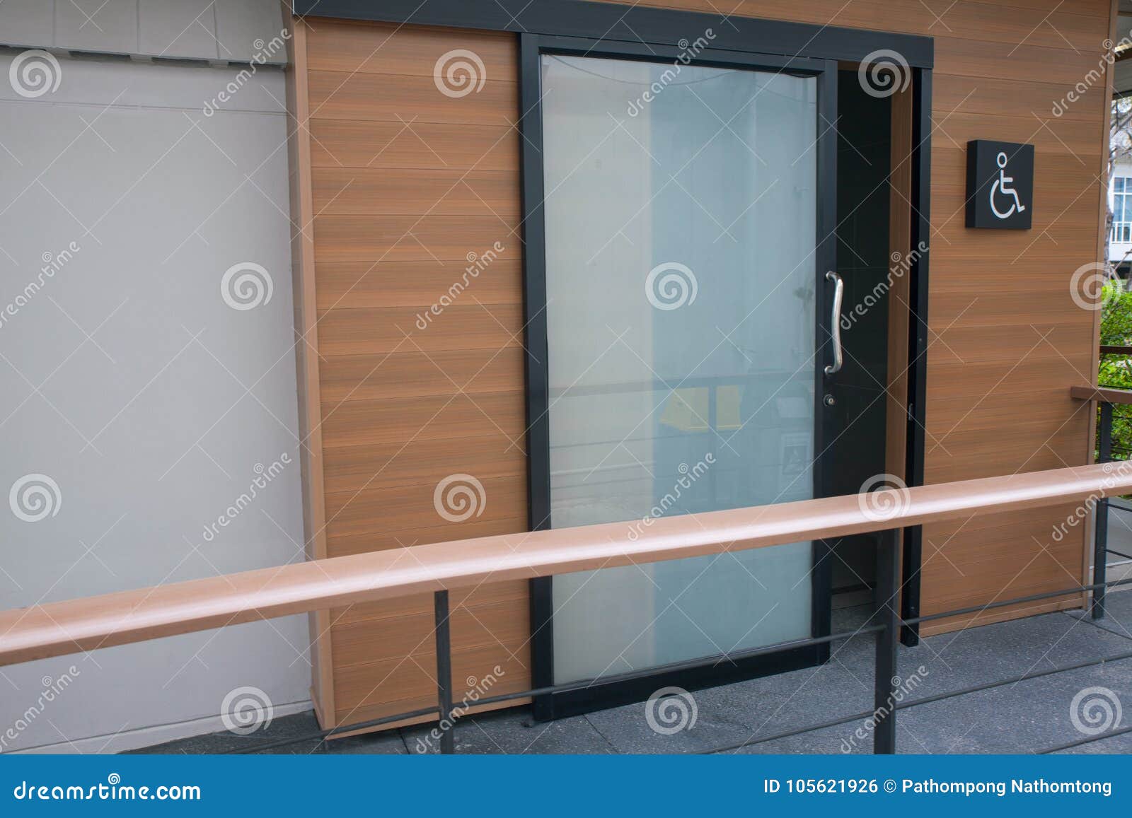 Door for disable people stock photo. Image of blue, elevator - 105621926