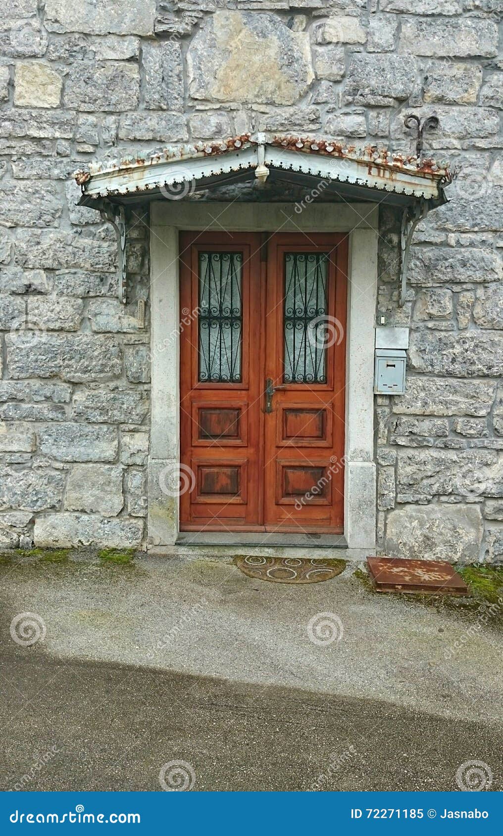Door with eaves stock image. Image of rural, entrance - 72271185