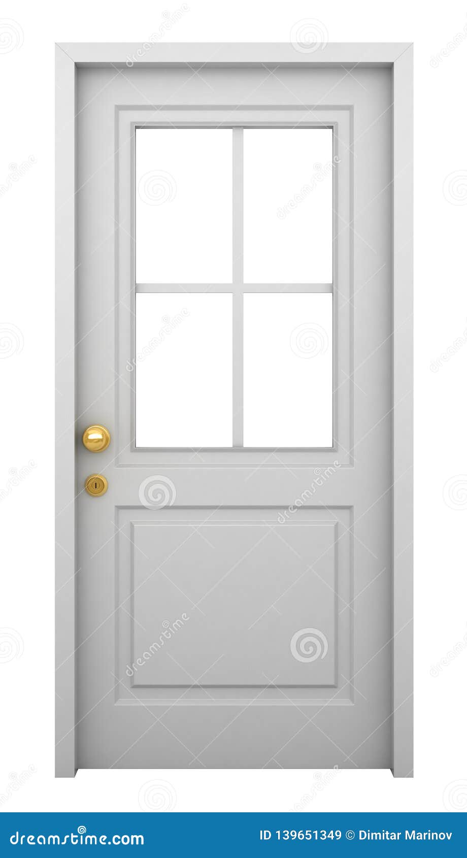 Door with frame stock illustration. Illustration of wall - 139651349